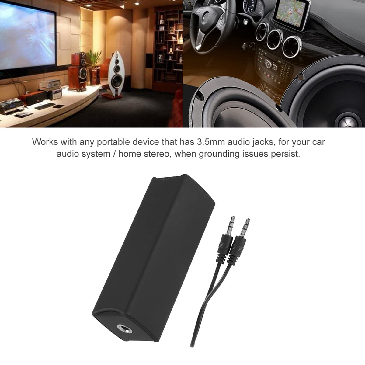 3.5Mm Audio Noise Filter, Ground Loop Noise Isolator For Home/Car/Comp ...