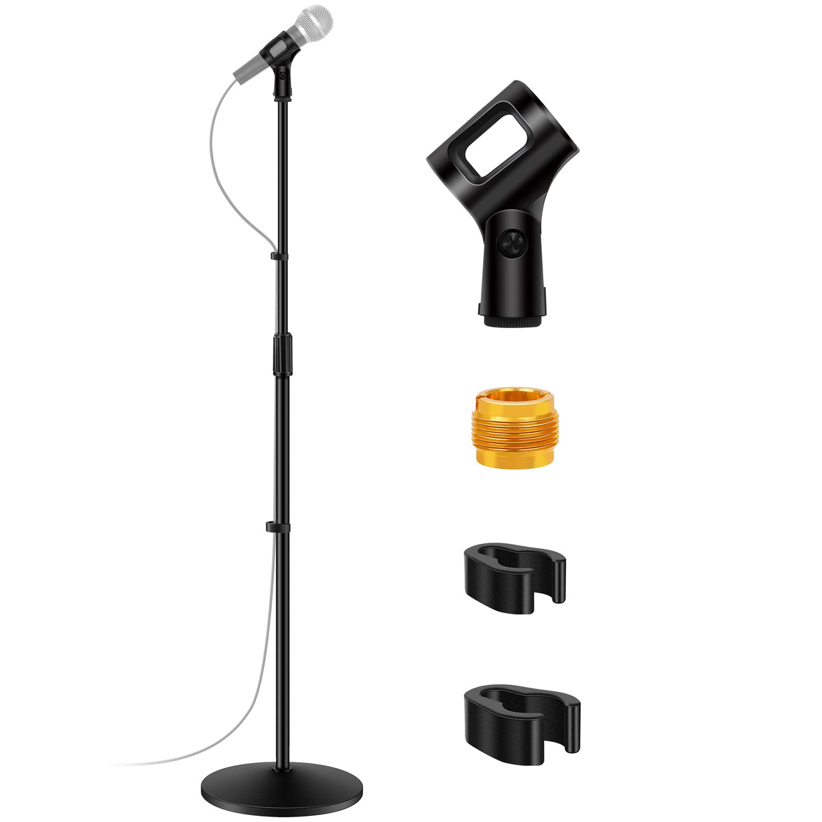 InnoGear Mic Stand, 2 Pack Microphone Stand Floor Detachable Boom Mic ...