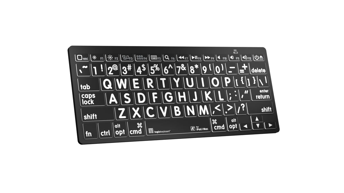 Logickeyboard BT Wireless with Large Print for iPad and Mac White ...