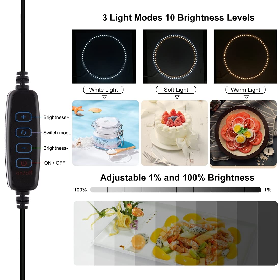Mini Photo Light Box Photography, Puluz 25Cm/9.8Inch Portable Photo St ...