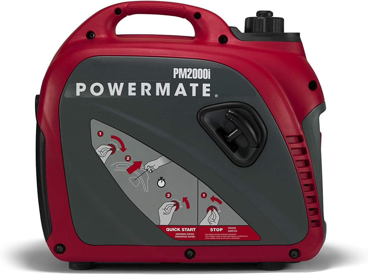 Powermate Pm2000I 2,000 Watt Gas Powered Portable Inverter Generator Q ...