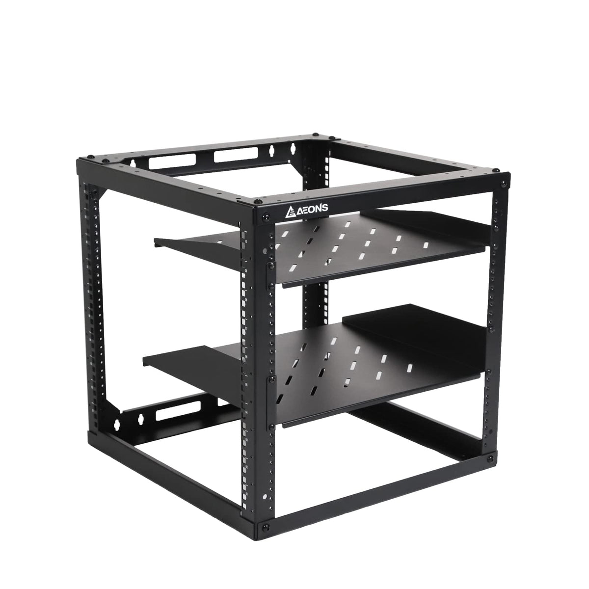 Aeons 10U Open Frame Network Server Rack 19 Inch 4 Post Av Rack With C ...