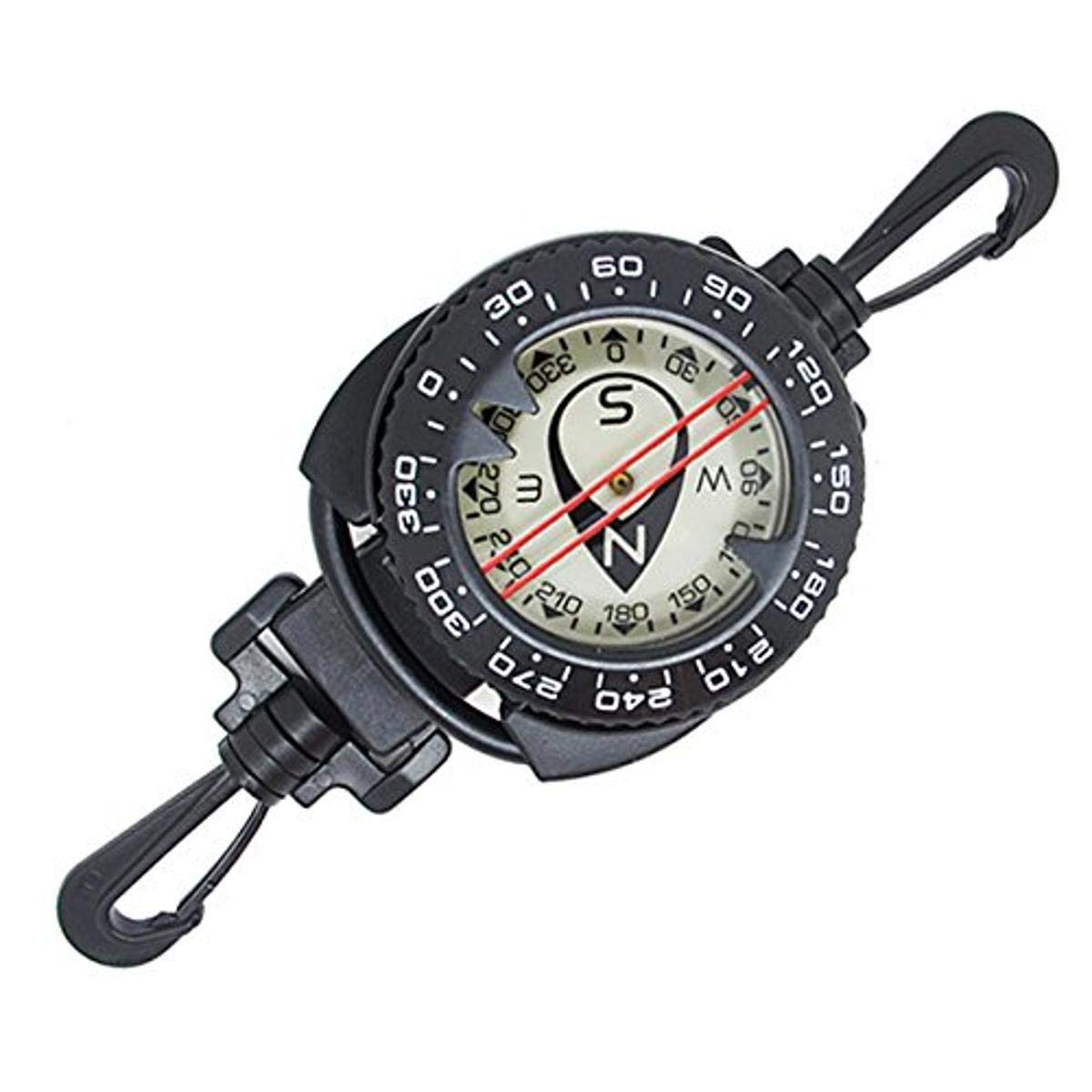 Scuba Choice Diving Dive Compass with Retractable Clip - Glow-in-The ...