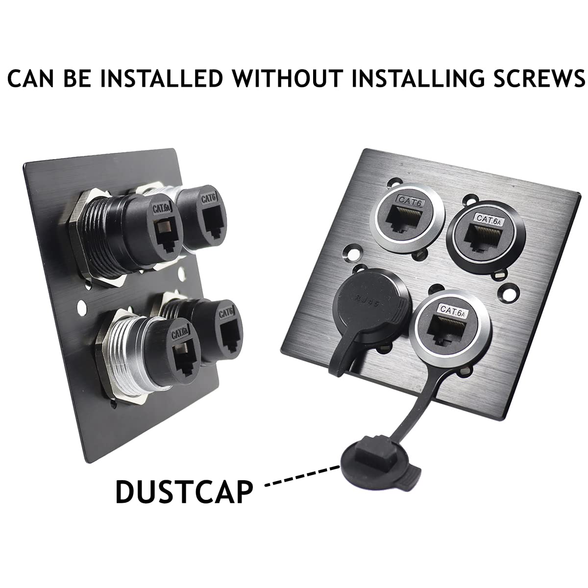 Penglin 2Pack Rj45 Shielded Panel Mount Coupler, Ethernet Lan Pass Thr ...