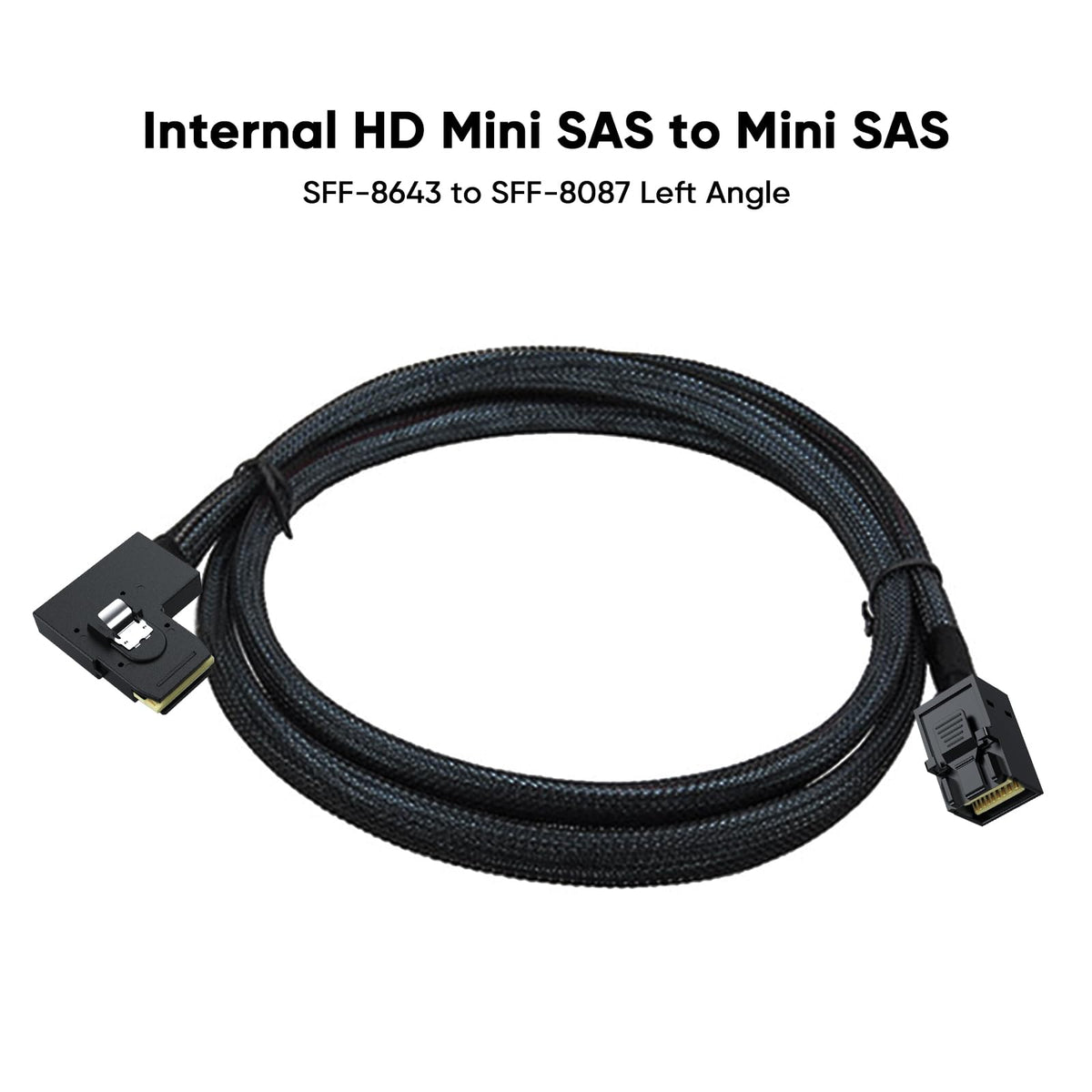 Cablecreation Internal Mini Sas Hd Cable, 3.3Ft Mini Sas Sff 8643 To L ...
