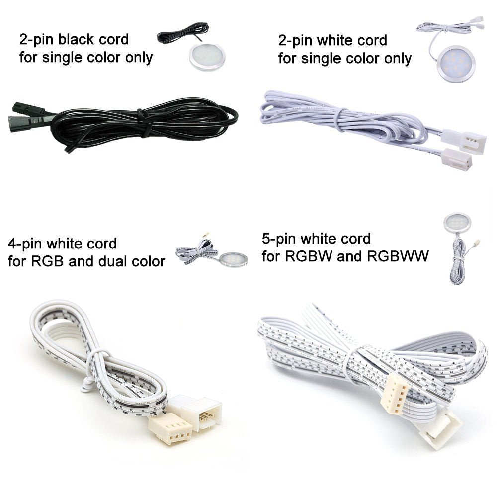 Flexible Extendable Cables For Aiboo Rgbw/Rgbww Color Changing Led Und ...
