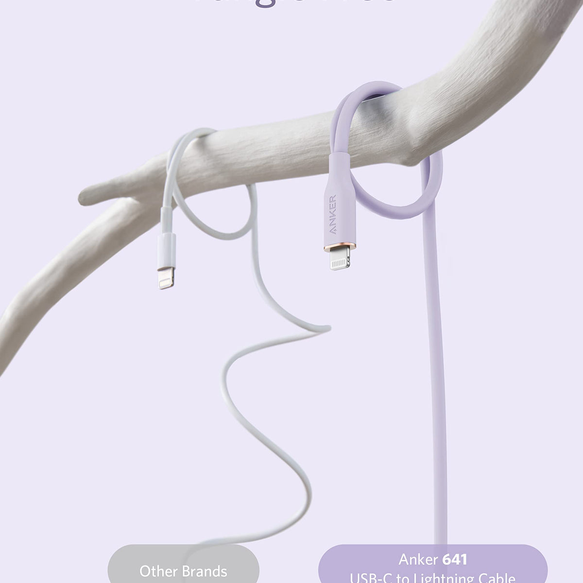 Anker USB-C to Lightning Cable, 641 Cable (Lilac Purple, 6ft), MFi ...