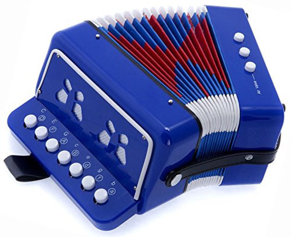Sky Accordion Blue Color 7 Button 2 Bass Kid Music Instrument Easy To ...