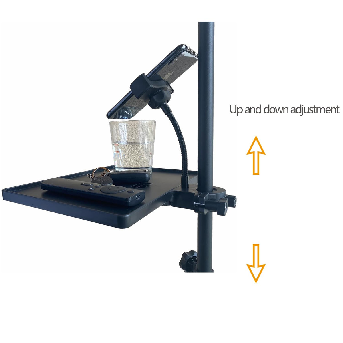 Mic Stand Table with Phone Holder, Clip on Tray Fit Most Music Room ...