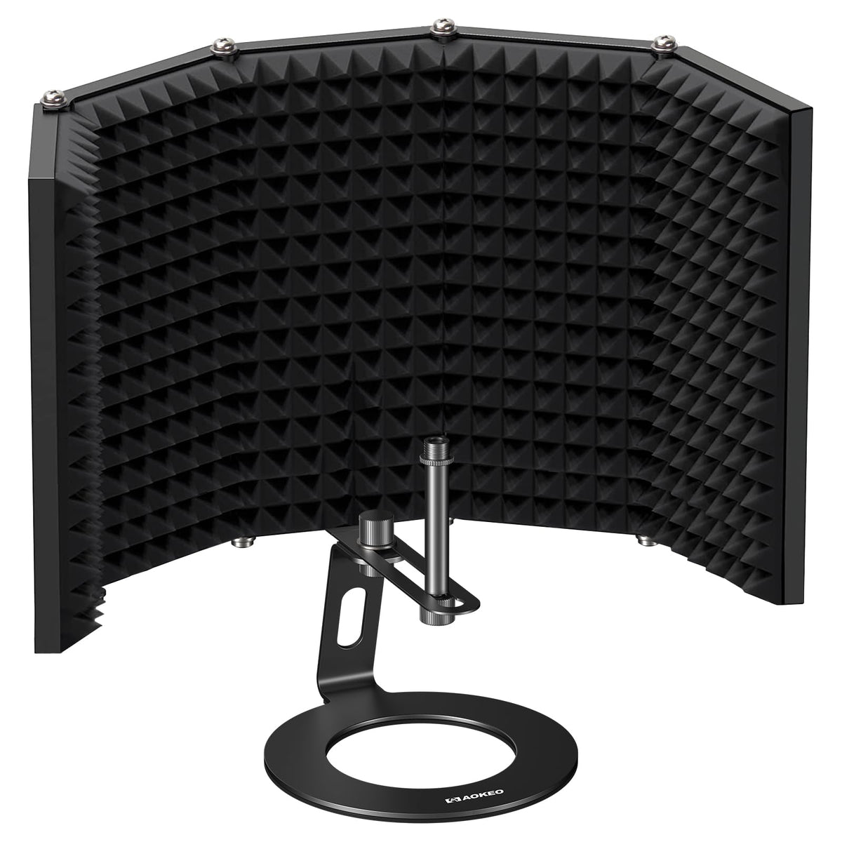 Aokeo Microphone Isolation Shield, Foldable Mic Shield with Triple ...