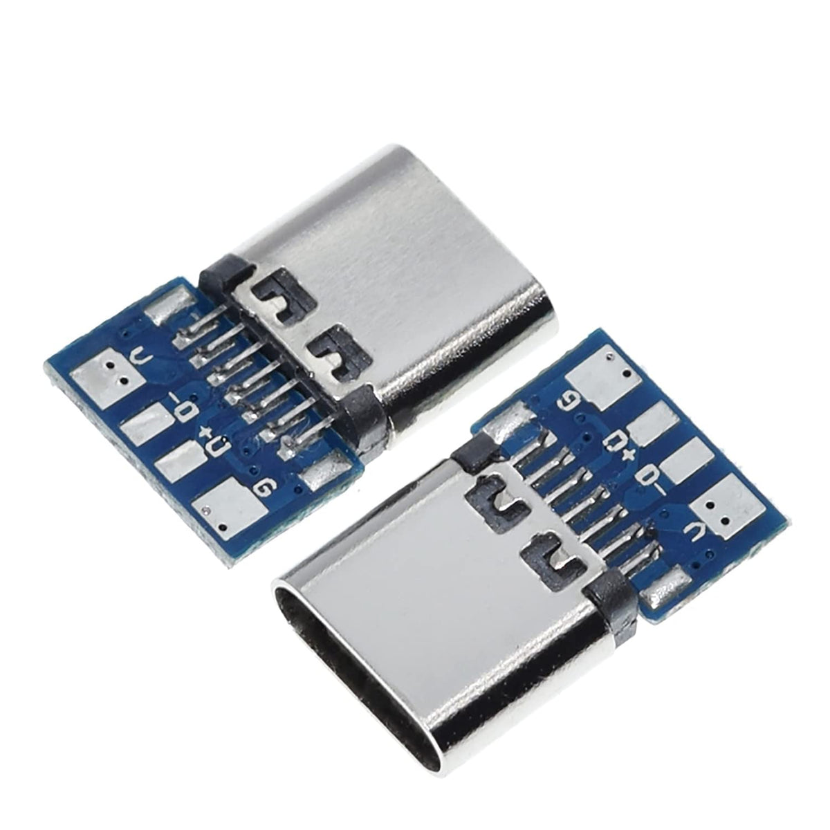 Teansic 20 Pcs Usb 3.1 Type C Female Plug Socket Connector With Pcb Bo ...