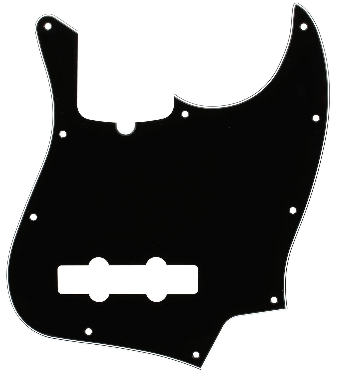 Fender Pickguard, Jazz Bass, 10 Hole, 3 Ply, Truss Rod Notch - B/W/B ...
