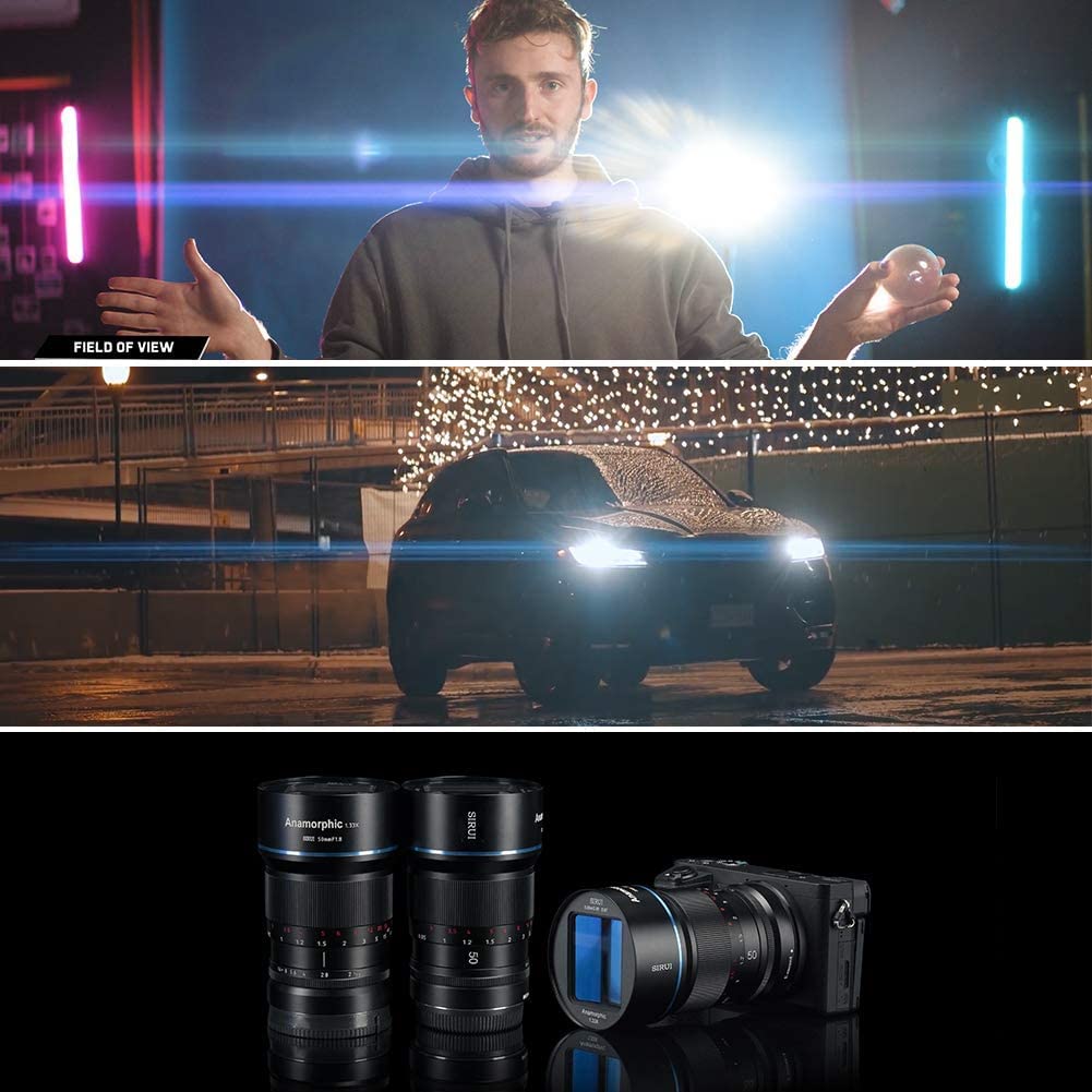 Sirui 50Mm F1.8 1.33X S35 Anamorphic Lens For L Mount, Blue Flare ...
