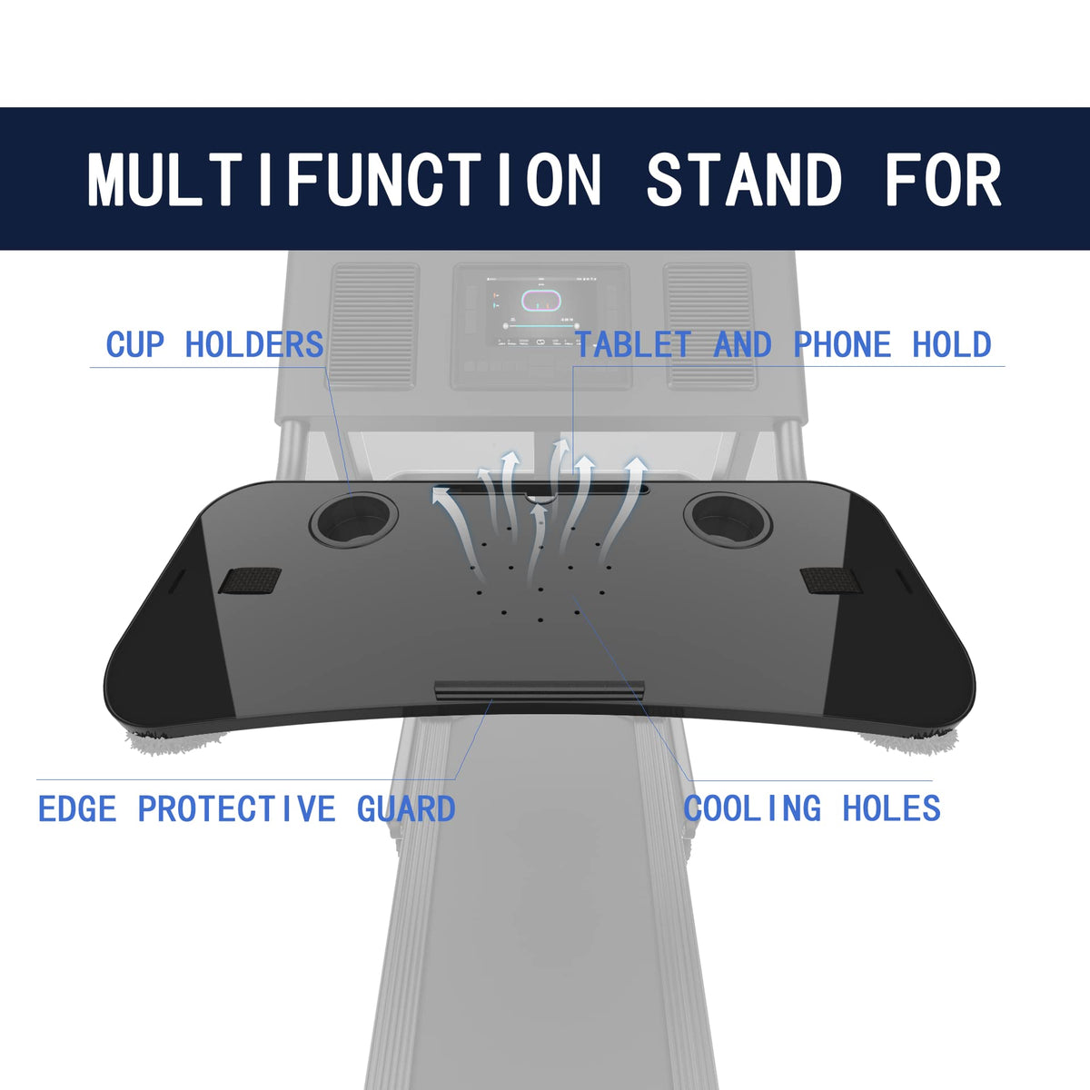 Qsxou Treadmill Desk Attachment, 36 Inches Tread Tray Workstation ...