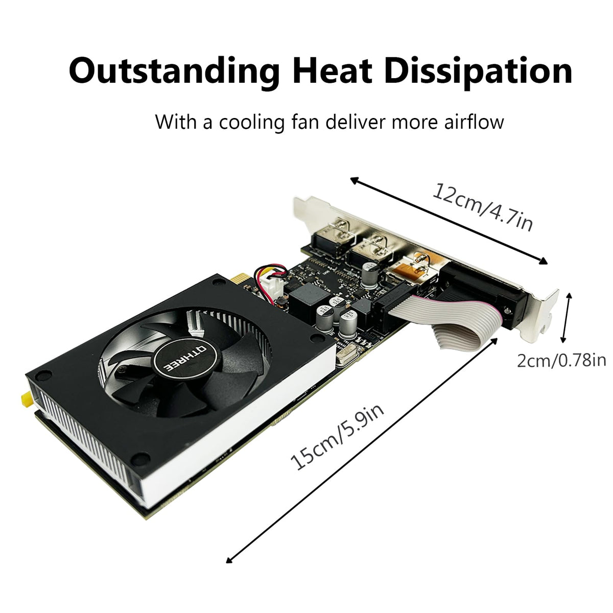 QTHREE GeForce GT 730 4GB DDR3 Low Profile Graphics Card 2X HDMI DP VG ...