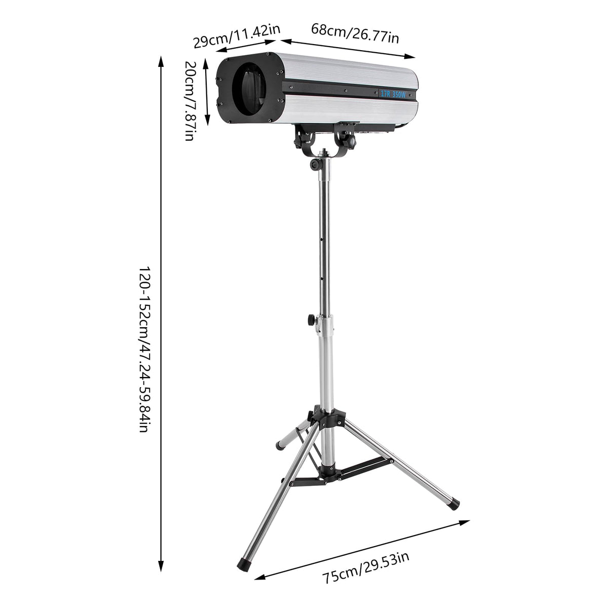 350W Stage Spotlight With Tripod Bracket, Manual Control Follow Spot L ...