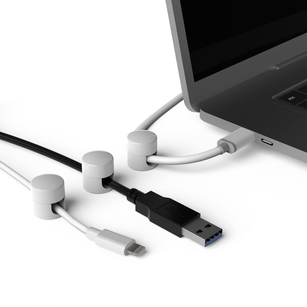 Iconit Cable Anchors For Desk Organization White | Premium Aluminum Co ...