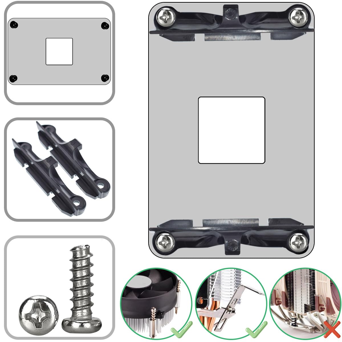 Dkardu Am4 Cpu Heatsink Bracket, Socket Retention Mounting Bracket For ...
