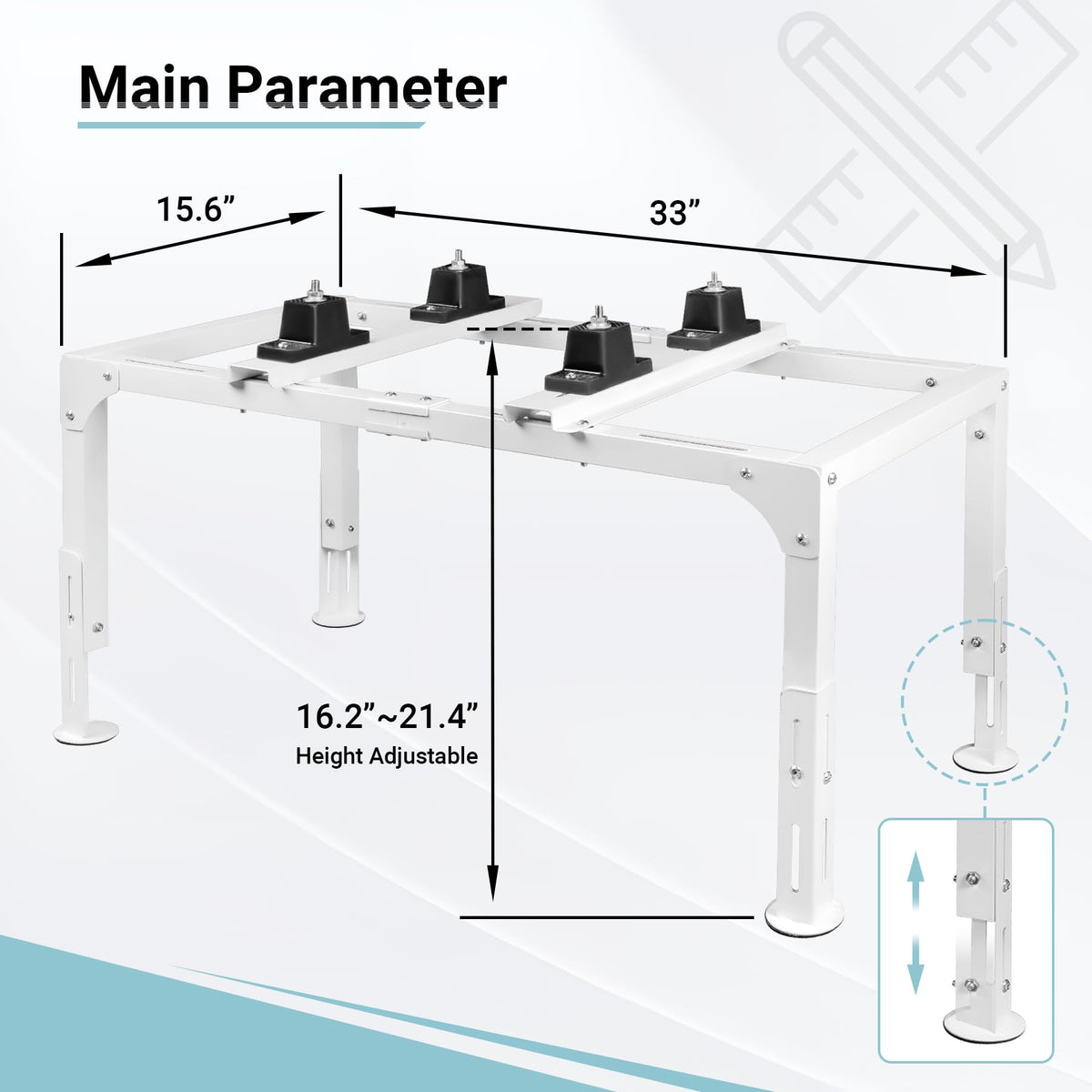 Eastrexon Mini Split Ground Stand, Adjustable Anti Vibration Mini Split ...