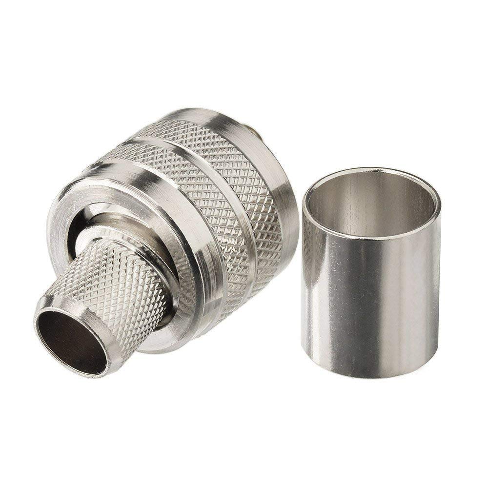 wlaniot PL-259 Connectors Crimp PL 259 UHF Male Plug RF Coaxial ...
