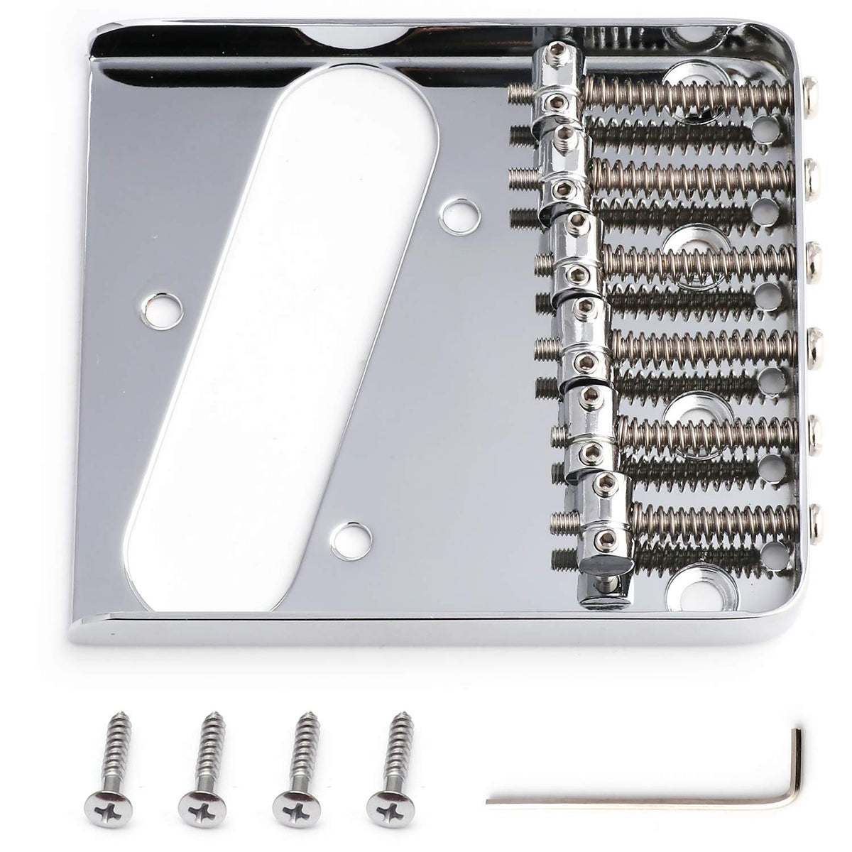 Metallor Vintage Guitar Bridge 6 Saddles String Through Body Bridge Co ...