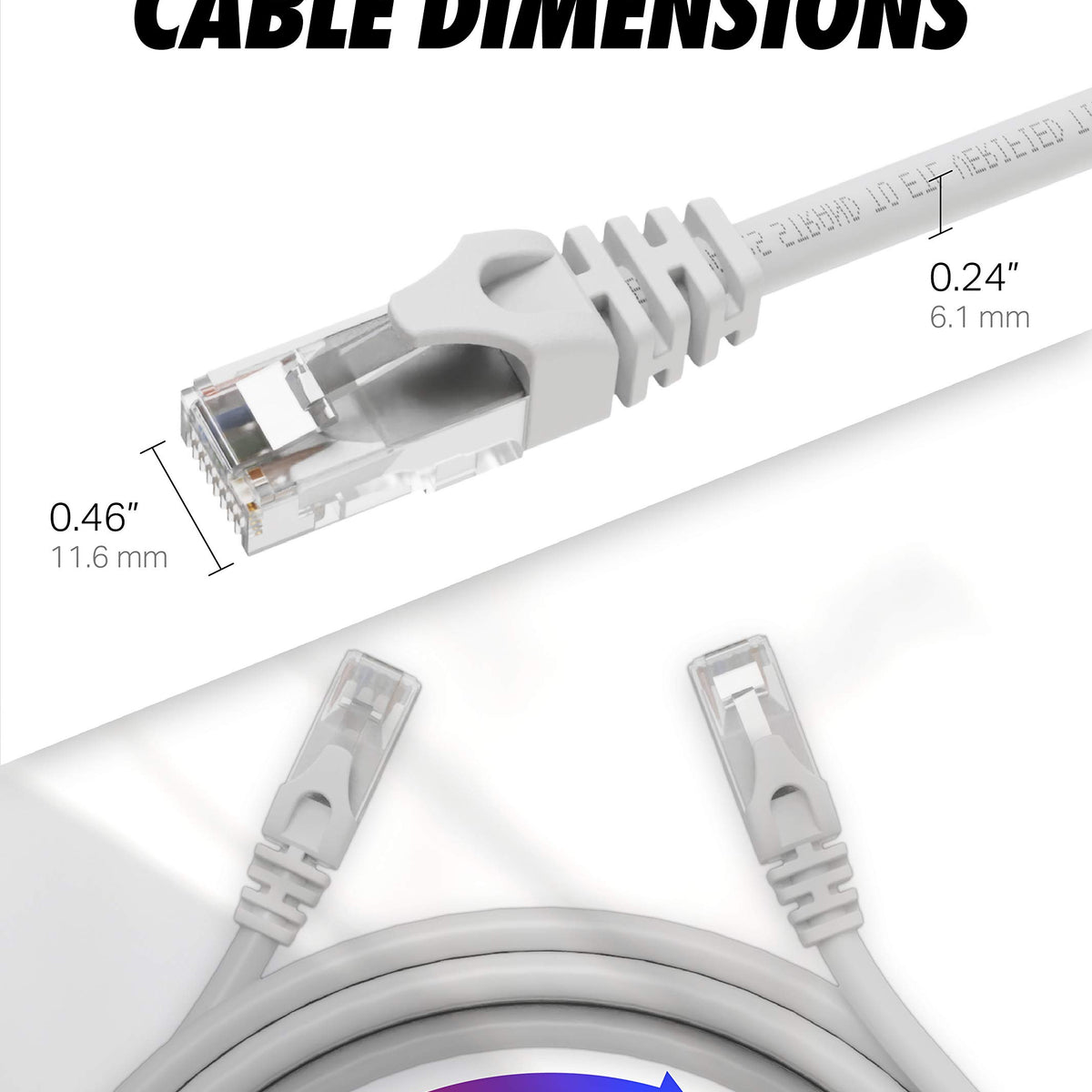 Ultra Clarity Cables Cat 6 Ethernet Cable 25 Ft, Outdoor&Indoor 10Gbps ...