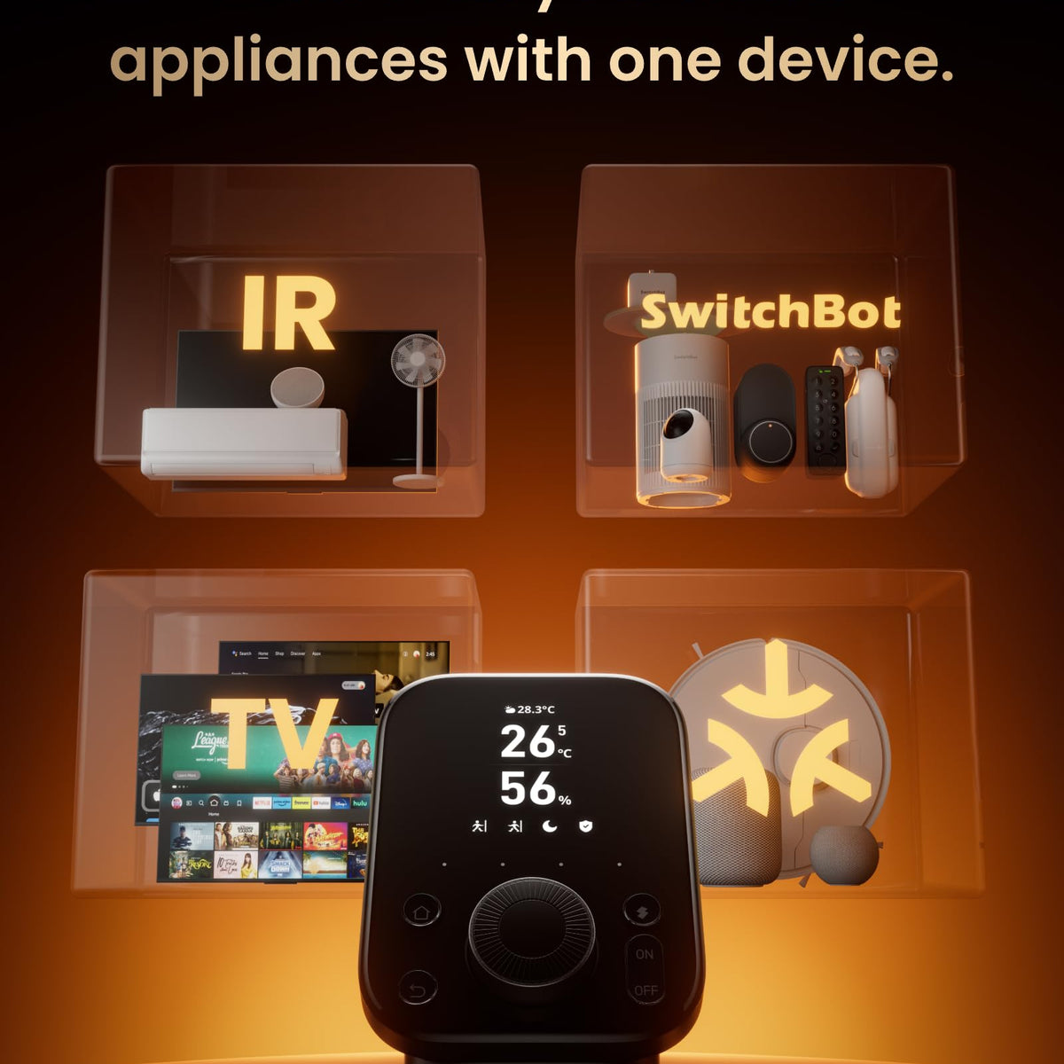 SwitchBot Hub 3 (3rd Gen), Smart Home Hub with 2.4 IPS Screen & Knob ...
