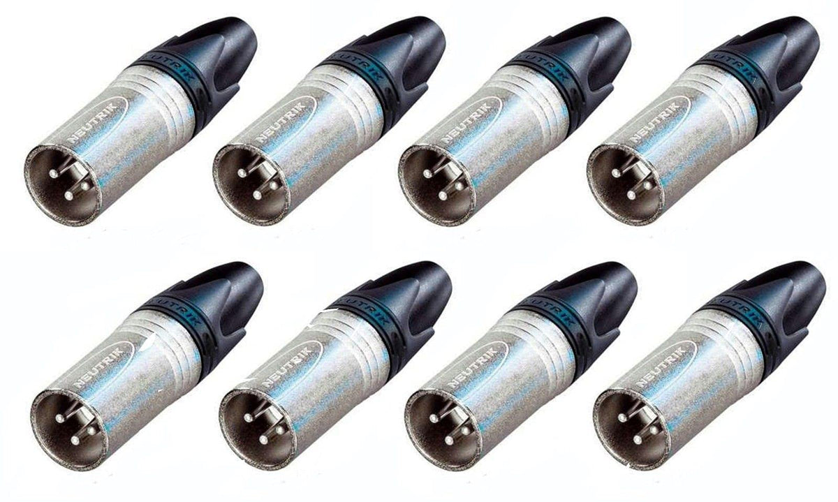 (8 Pack) Geniune Neutrik Nc3Mxx 3 Pin Male Xlr Cable/Mic Connector ...