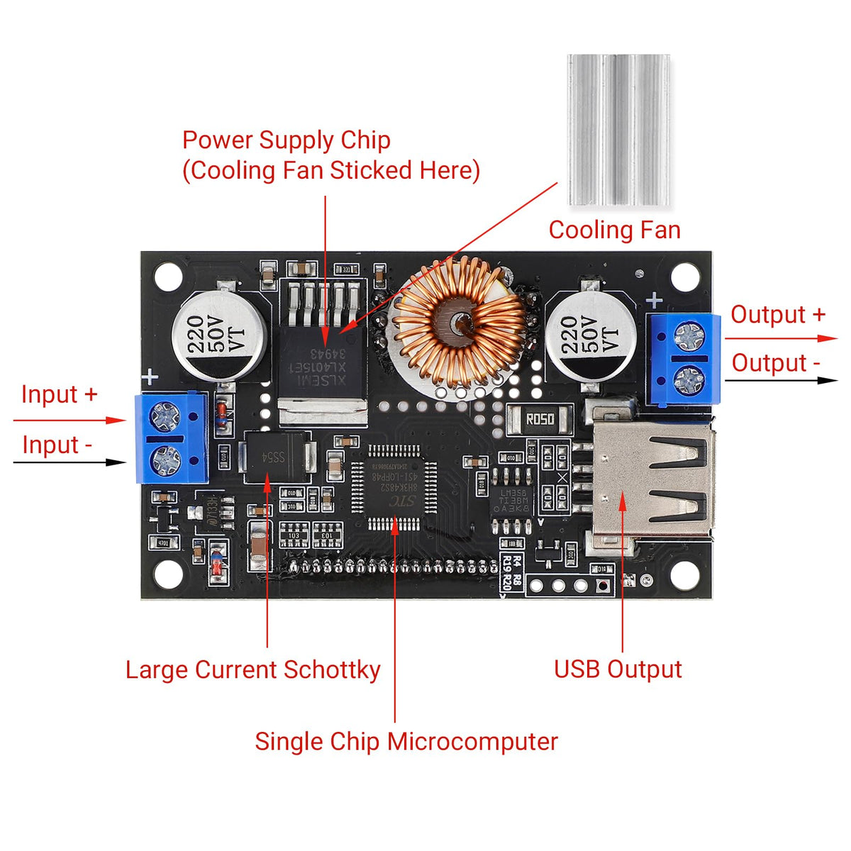 Drok Dc Buck Module, Adjustable Buck Converter Step Down Voltage ...