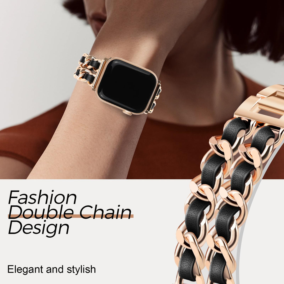 Jr.Dm Rose Gold Watch Bands For Women Compatible With Apple Watch Band ...