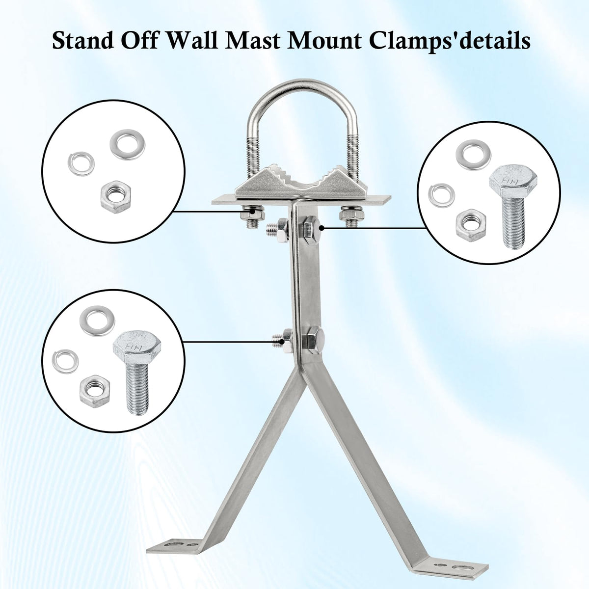 Xrds Rf Antenna Wall Mount 8 Inch Heavy Duty Stand Off Wall Mast Mount ...
