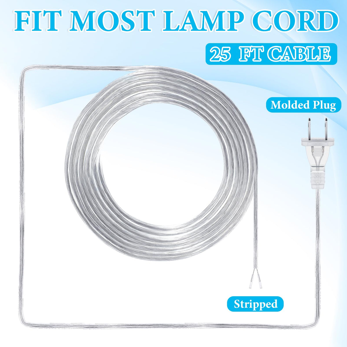 Saysurey Lamp Cord With End Plug Replacement Lamp Cord Electric Lamp W ...
