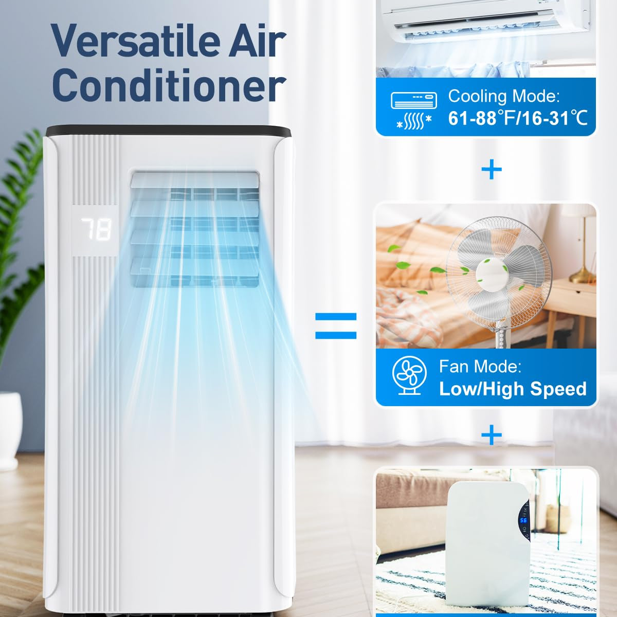 Portable Air Conditioners - 2025 Upgraded 10000 Btu Portable Ac For Ro ...