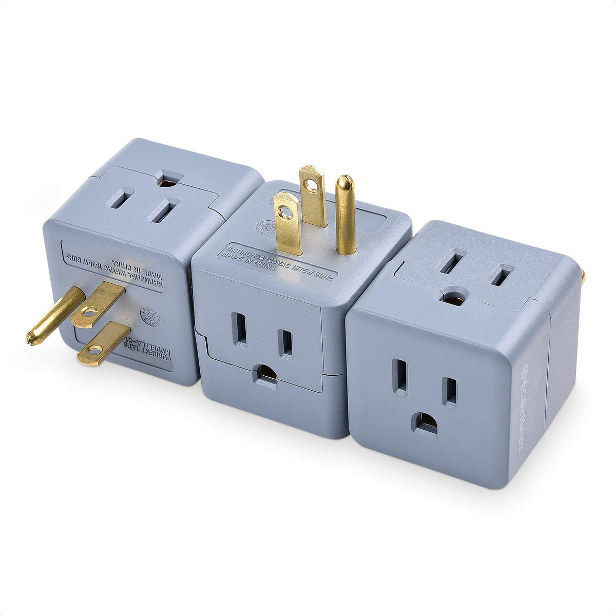 [Ul Listed] Cable Matters 3 Pack 3 Outlet Wall Adapter (3 Outlet Power ...