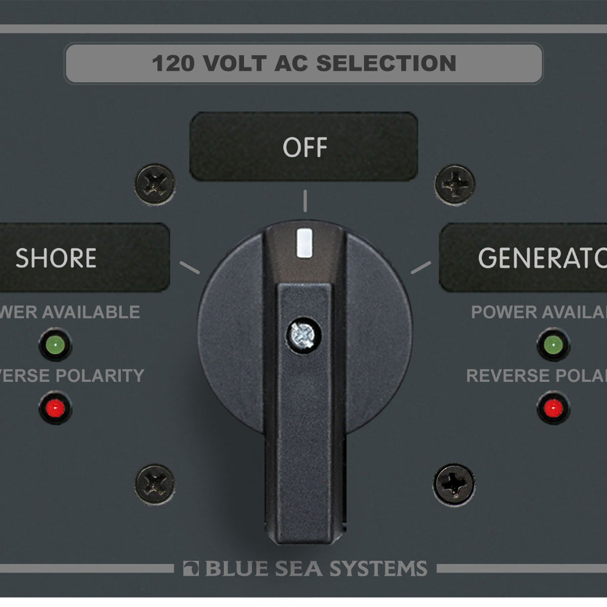 Blue Sea Systems 8365 Ac Rotary Switch Panel 65 Ampere 2 Positions + O ...