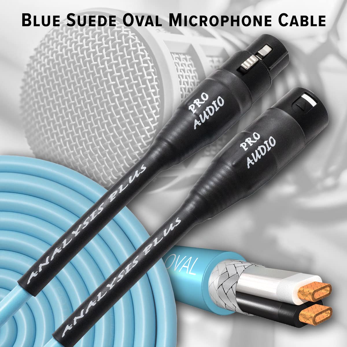 Analysis Plus Blue Suede Oval Microphone Cable (10 Feet) – Electroeshop