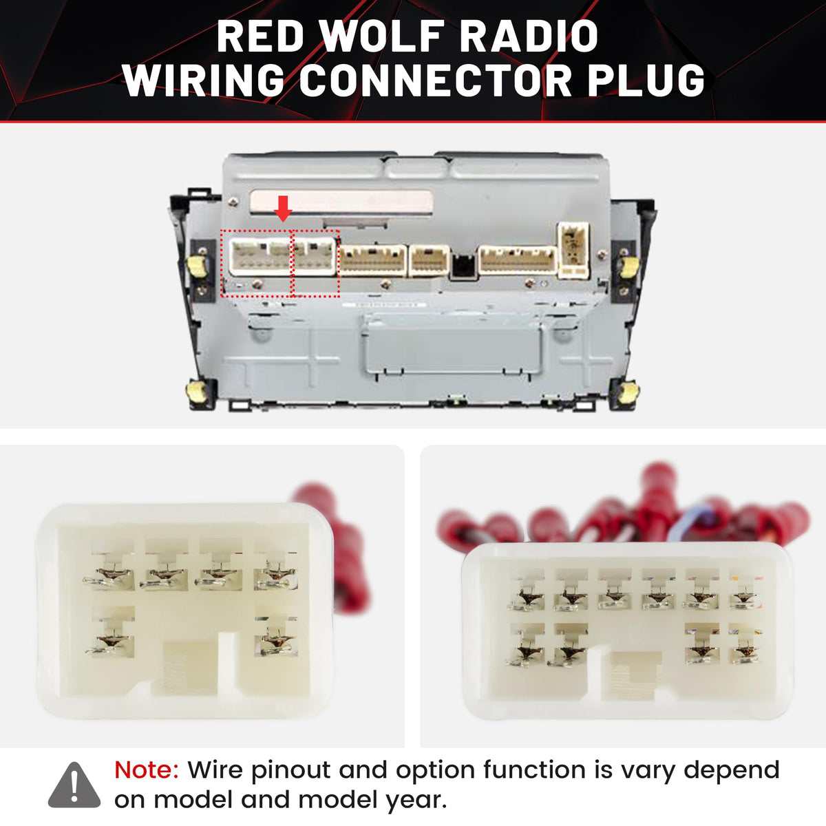 Red Wolf Car Radio Wiring Harness W/Pre Install Wire Connector Butt Fo ...