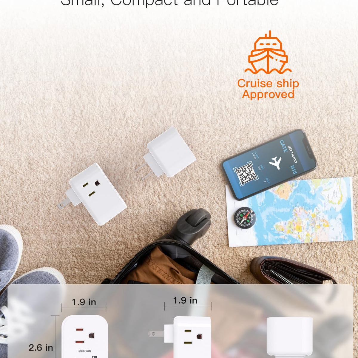 ?2 Pack? Us To Japan Plug Adapter, Type A Travel Power With 3 Outlets ...