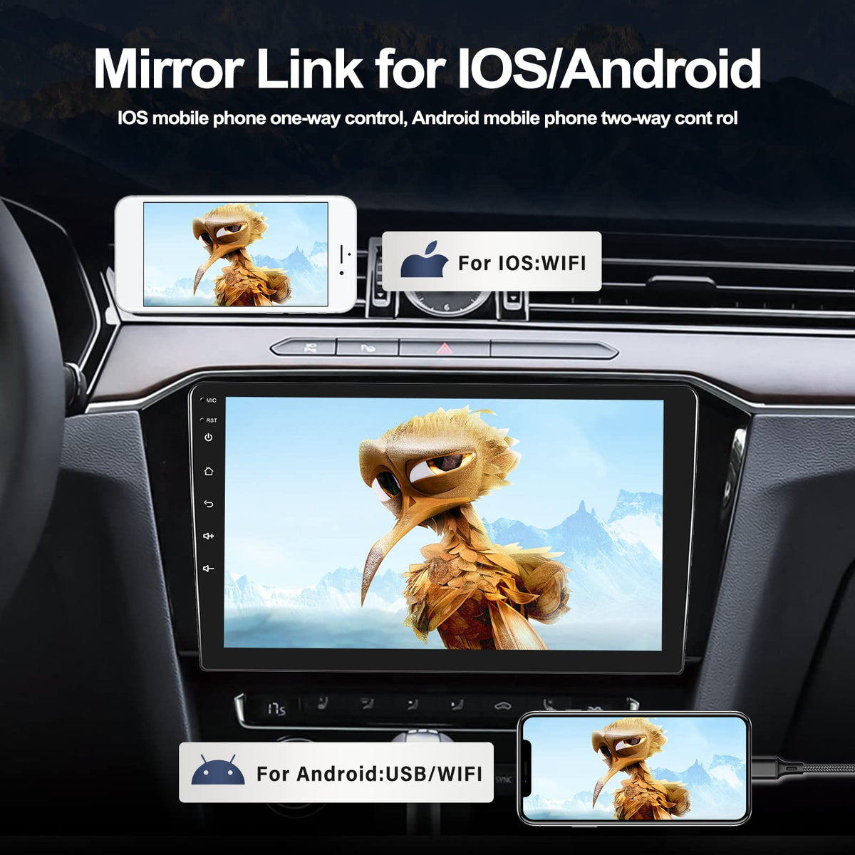 Android 13 Car Radio 10 Inch Touch Screen Gps Sat Navi Stereo Player A ...