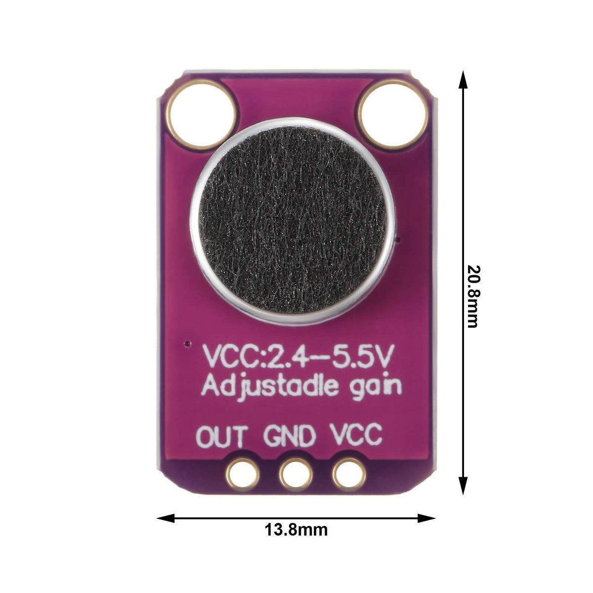 6 Pieces Electret Microphone Amplifier Module Max4466 Adjustable Gain ...