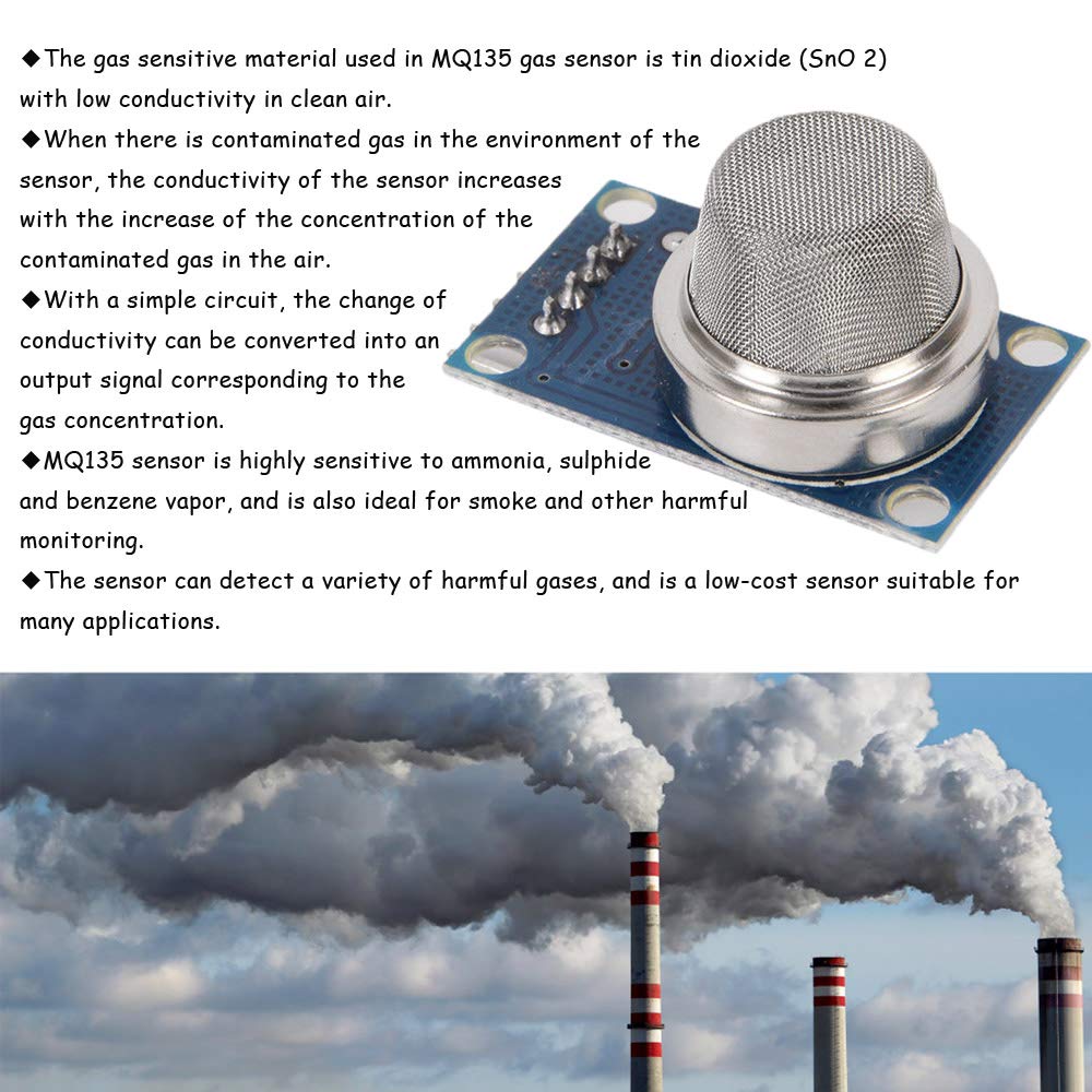 Ximimark 3Pcs Mq135 Mq 135 Air Quality Sensor Hazardous Gas Detection ...