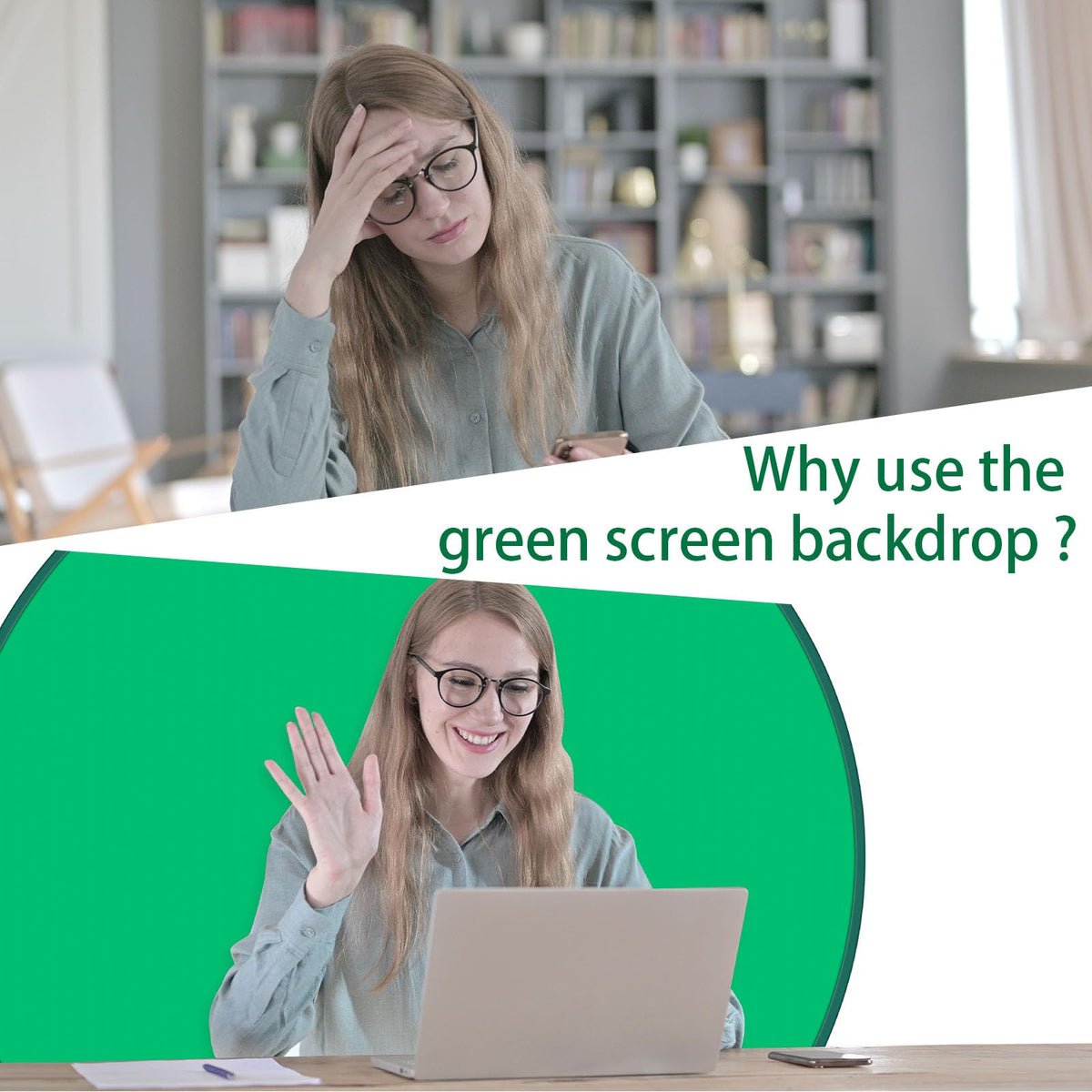 Portable Green Screen Chair,Grabado 56 In Greenscreen Backdrop With St ...