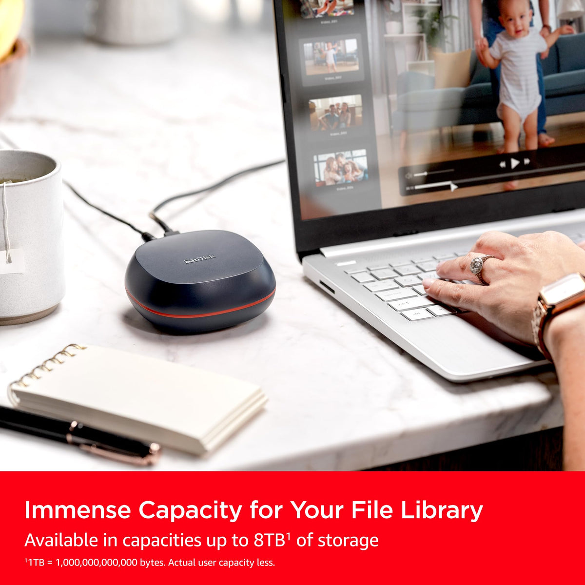 SanDisk 8TB Desk Drive SSD - Desktop External Solid State Drive, Up to ...