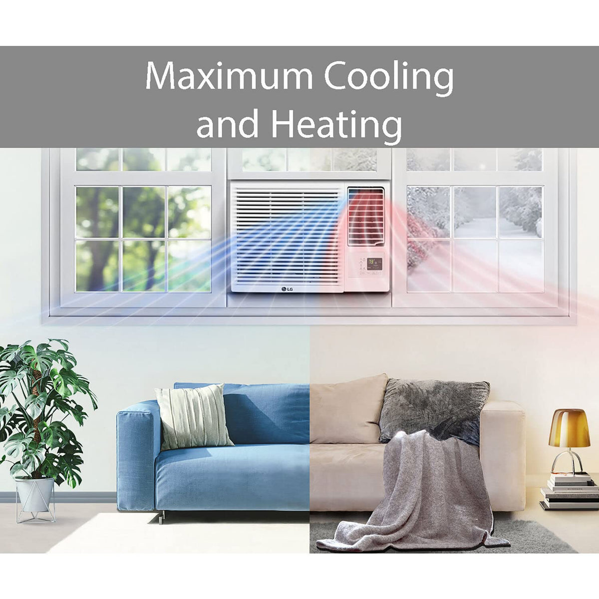 Lg 23,000 Btu Window Air Conditioner With Heat, 230V, Ac Heater Combo ...