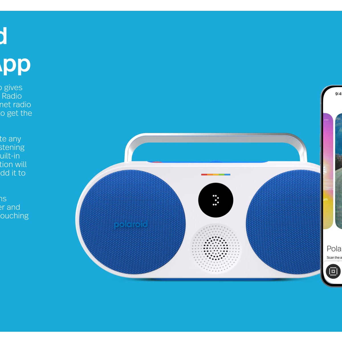 Polaroid P3 Music Player (Black) - Retro-Futuristic Boombox Wireless ...