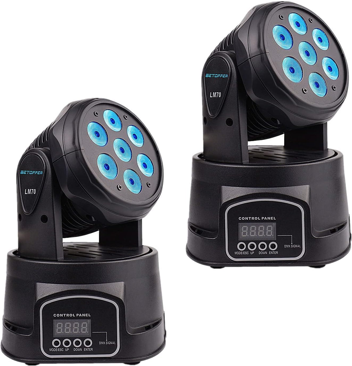 BETOPPER DJ Lights Moving Head, 7x8W RGBW Sound Activated/DMX Lighting ...