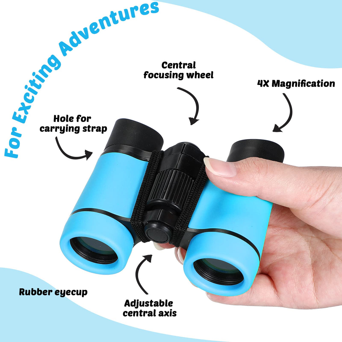 4 Set Kids Binoculars Children Colorful Real Binoculars Set Shockproof ...