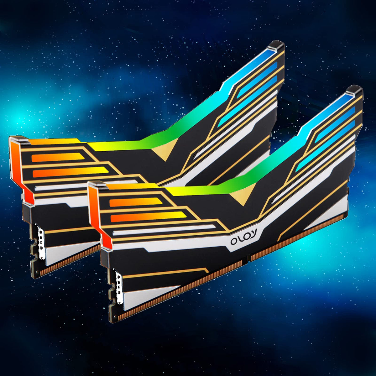Oloy Ddr4 Ram 16Gb (2X8Gb) Warhawk Aura Sync Rgb 3600 Mhz Cl18 1.35V 2 ...