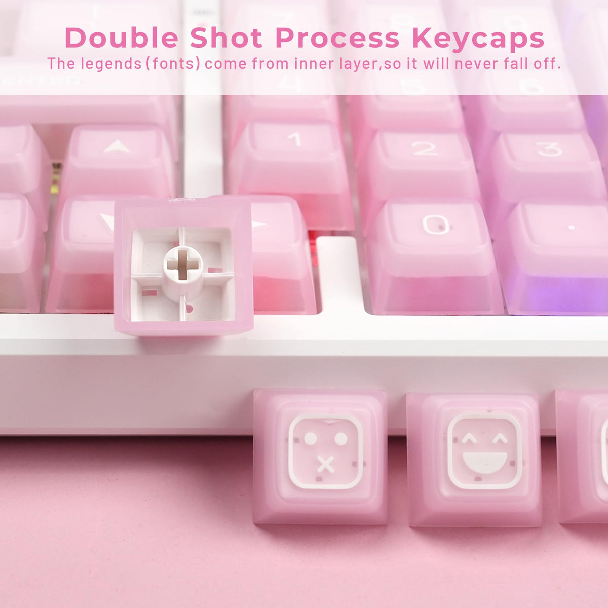 Xvx Translucent Key Caps, Double Shot Pbt Keycaps, Sa Profile Key Caps ...