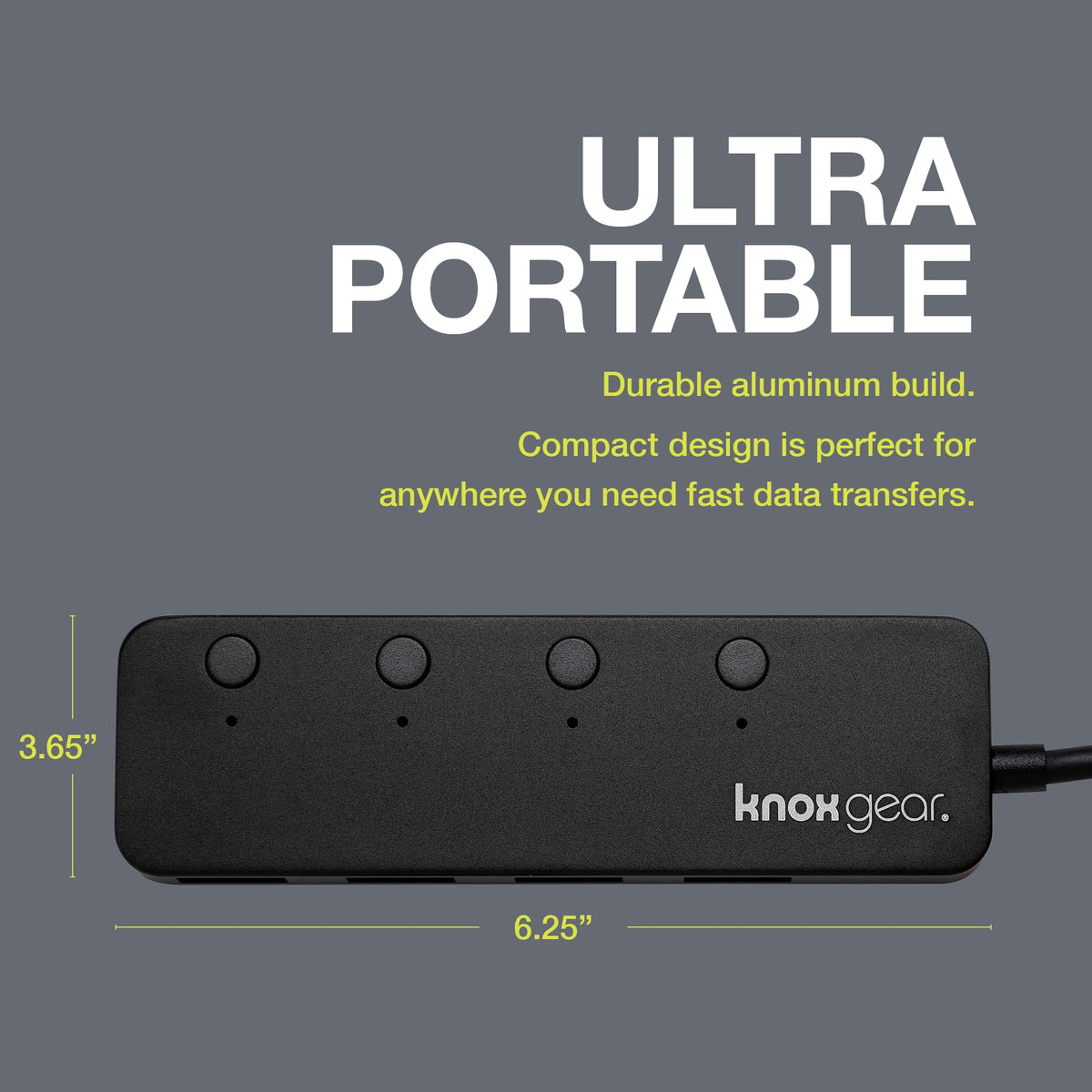 Knox Gear Usb 3.0 Hub 4 Port Usb Hub 3.0 Powered Usb Hub For Mac Lapto ...
